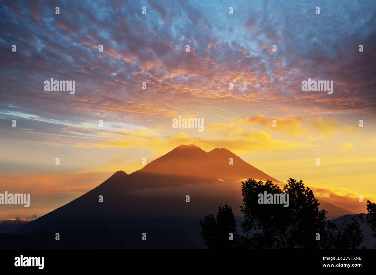 Beautiful volcanoes landscapes in Guatemala, Central America Stock ...
