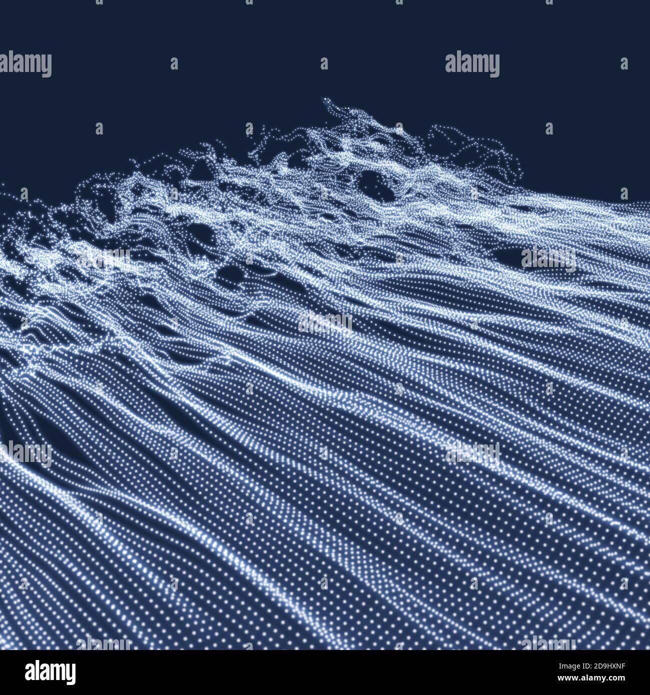 Wave Background. Ripple Grid. Abstract Vector Illustration. 3D Technology Style. Illustration ...