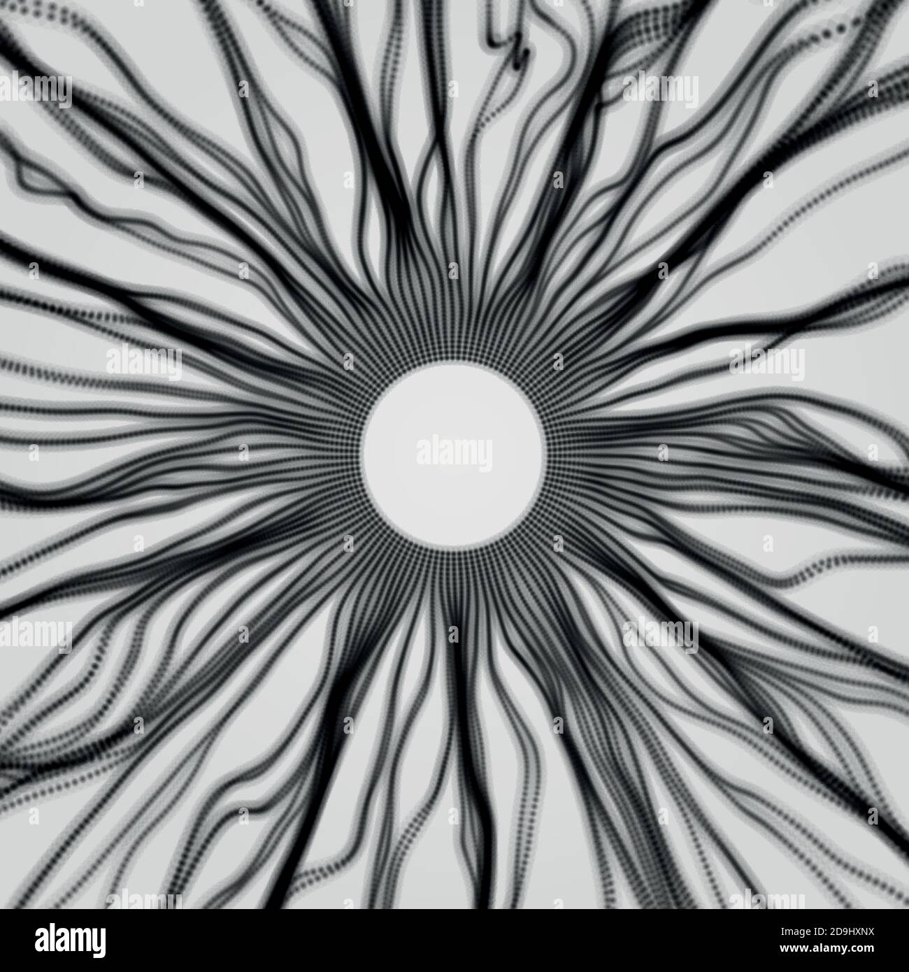 Space vortex. Black hole made from Flying Particles. Abstract ...