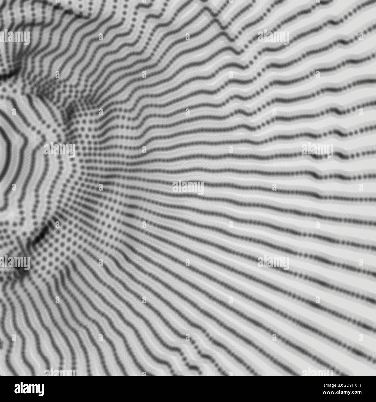 Array with Dynamic Particles. 3D Technology Style. Abstract Background ...