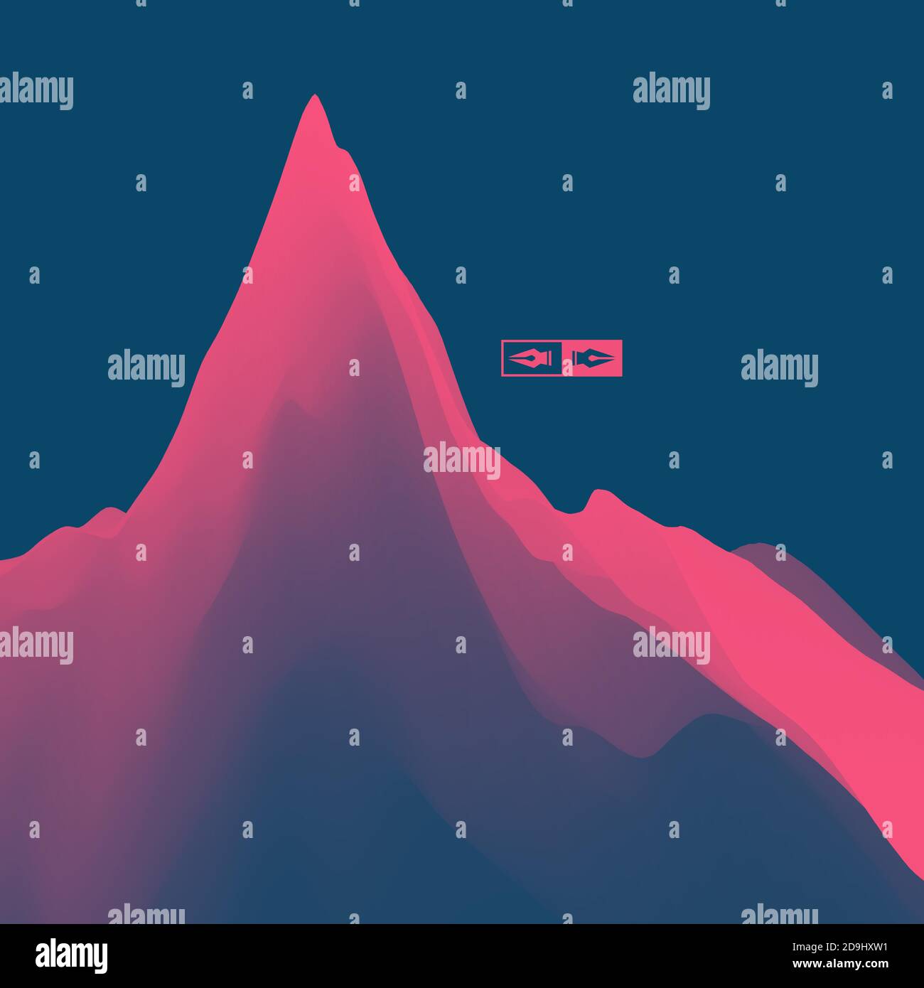 Mountain Landscape. Mountainous Terrain. Vector Illustration. Abstract ...