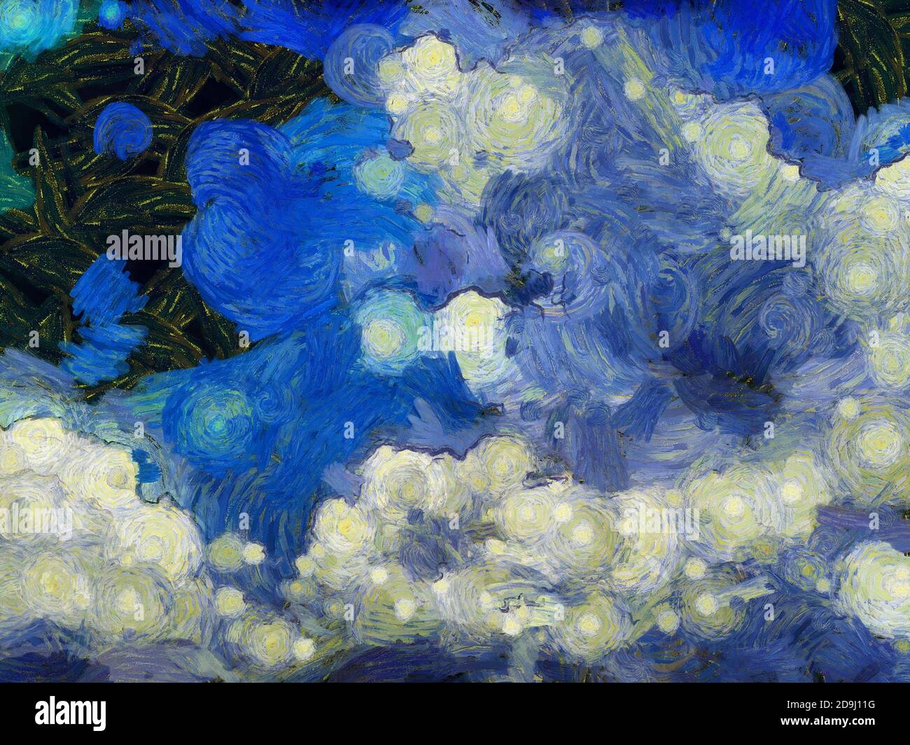 Sky clouds Illustrations creates an impressionist style of painting ...