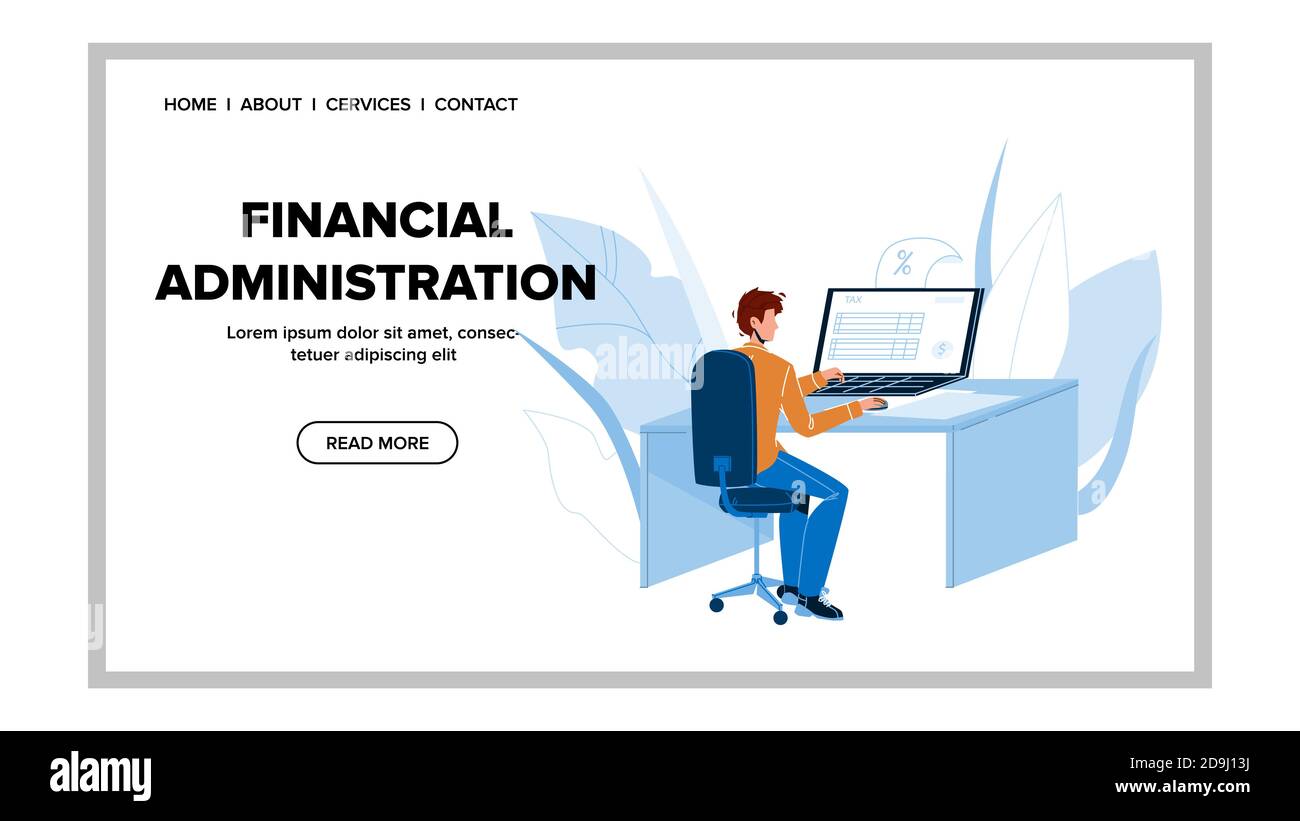 Financial Administration Company Department Vector flat Illustration ...