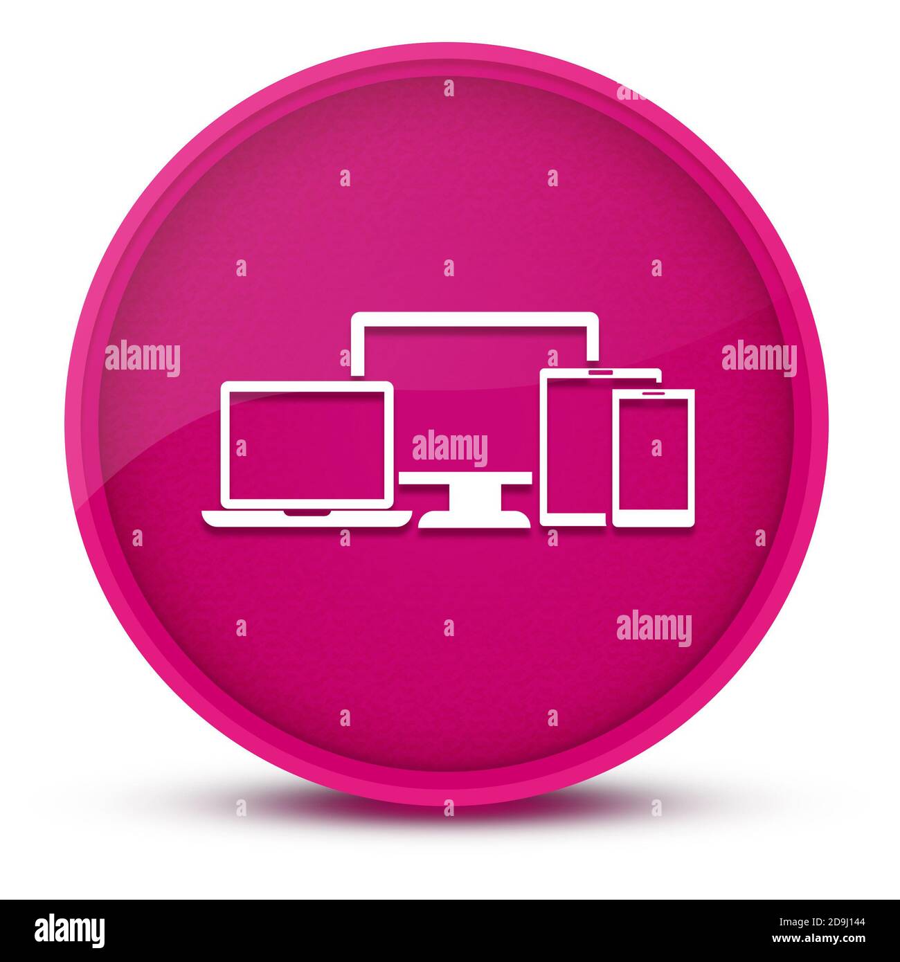 Digital smart devices luxurious glossy pink round button abstract ...