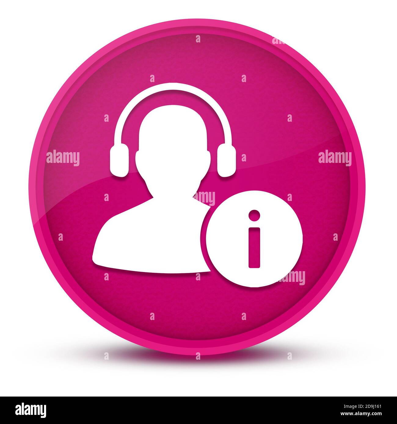 Help Desk luxurious glossy pink round button abstract illustration ...