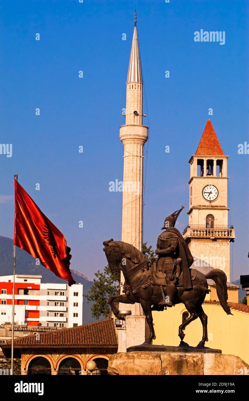 Skanderbeg Square Tirana Albania Stock Photo Alamy