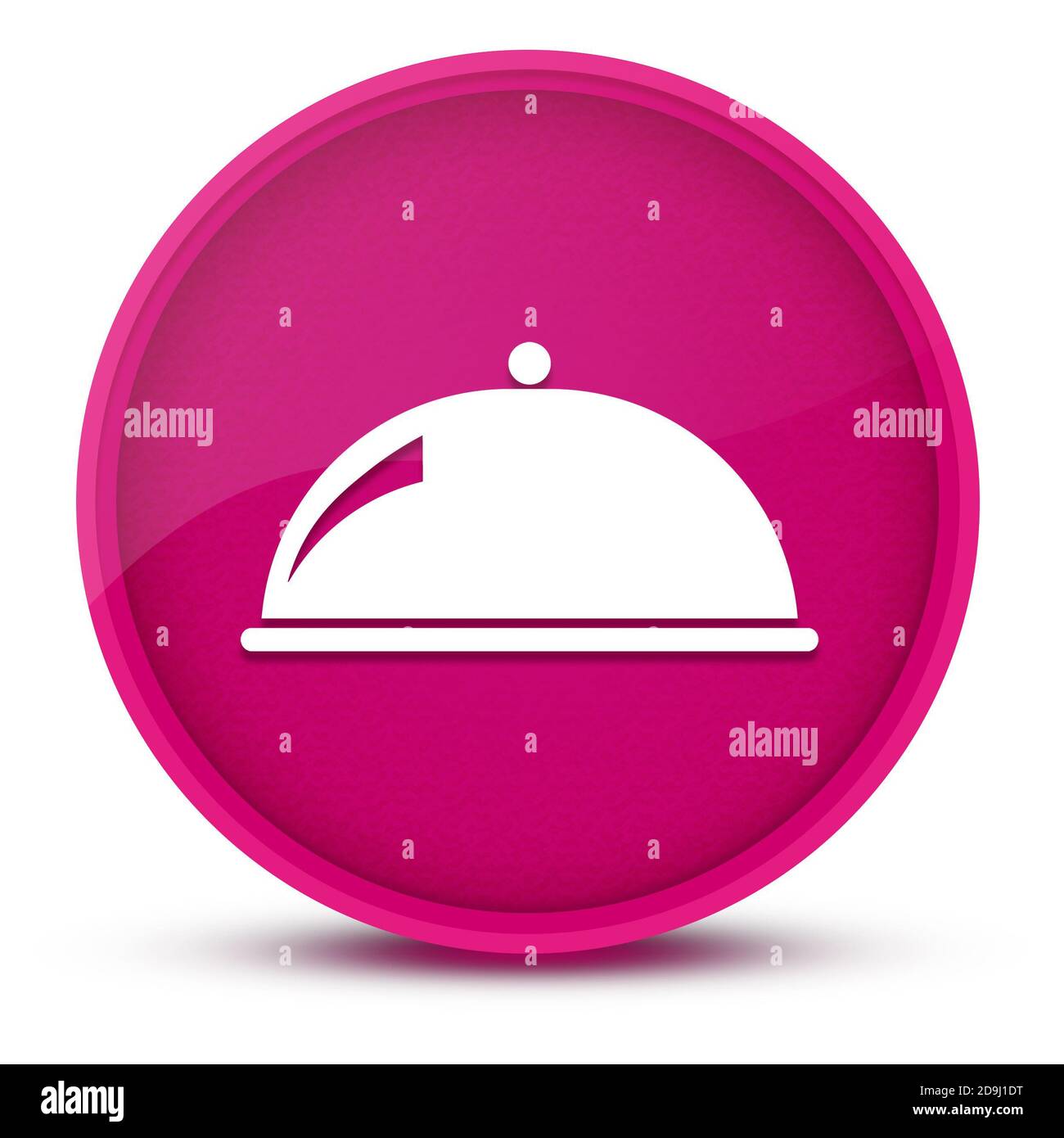Food dish luxurious glossy pink round button abstract illustration ...