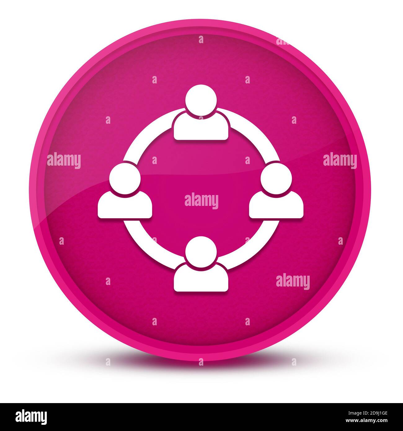 Communication concept luxurious glossy pink round button abstract ...