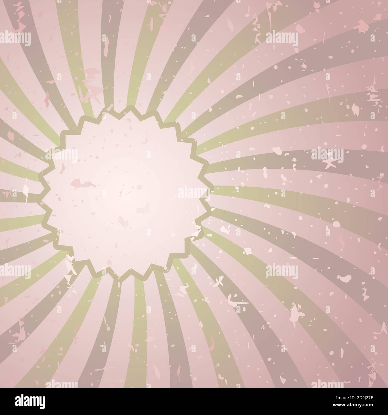 Sunlight retro faded grunge background with label frame for text. dirty ...