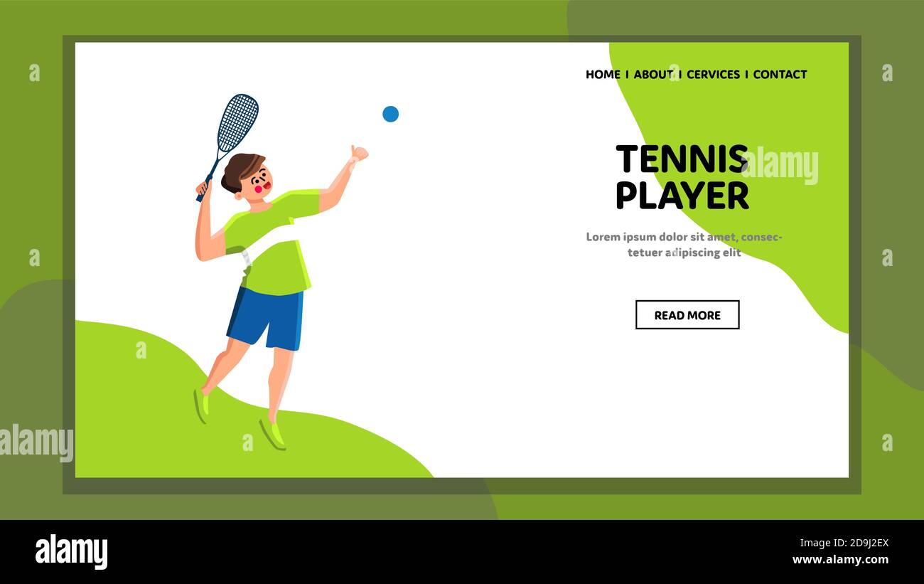Tennis Player Man With Sportive Equipment Vector Stock Vector Image ...
