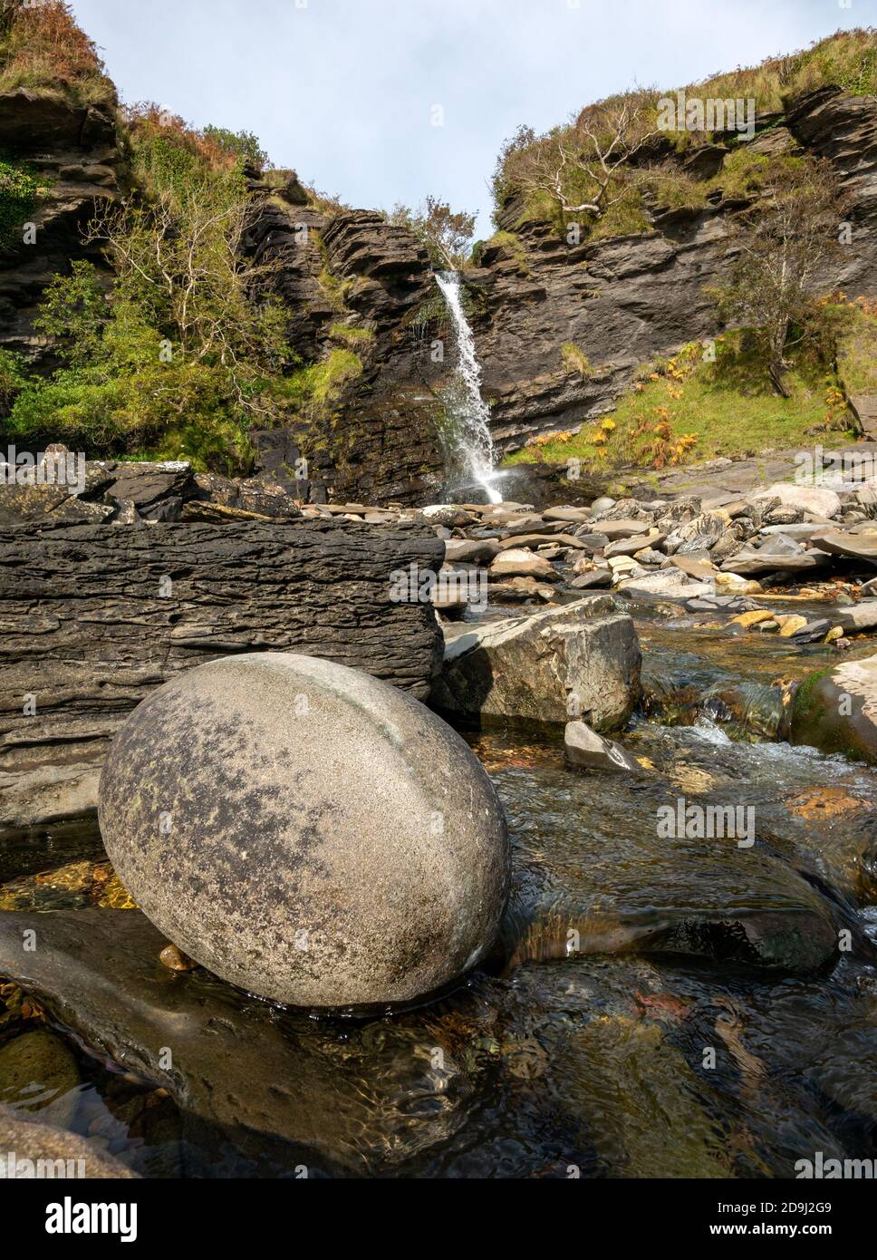 Large, smooth round, oval, egg-shaped rock on Boreraig Beach, Isle of ...