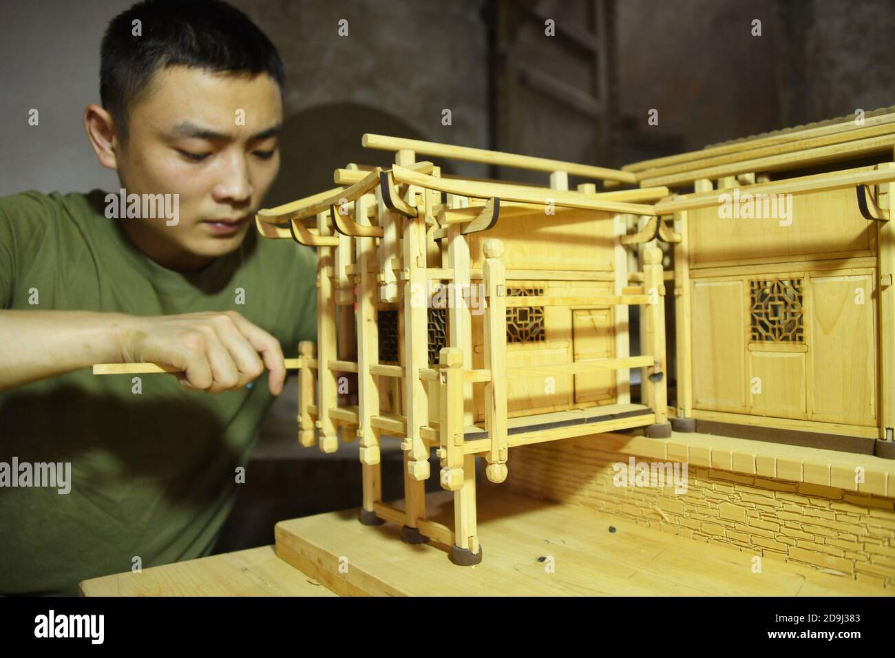 A model of the stilt house made at a scale of 1:20, without using a ...