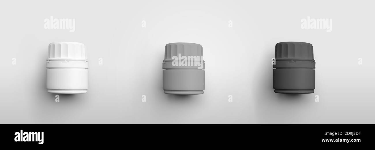 Set empty jar isolated Black and White Stock Photos & Images - Alamy