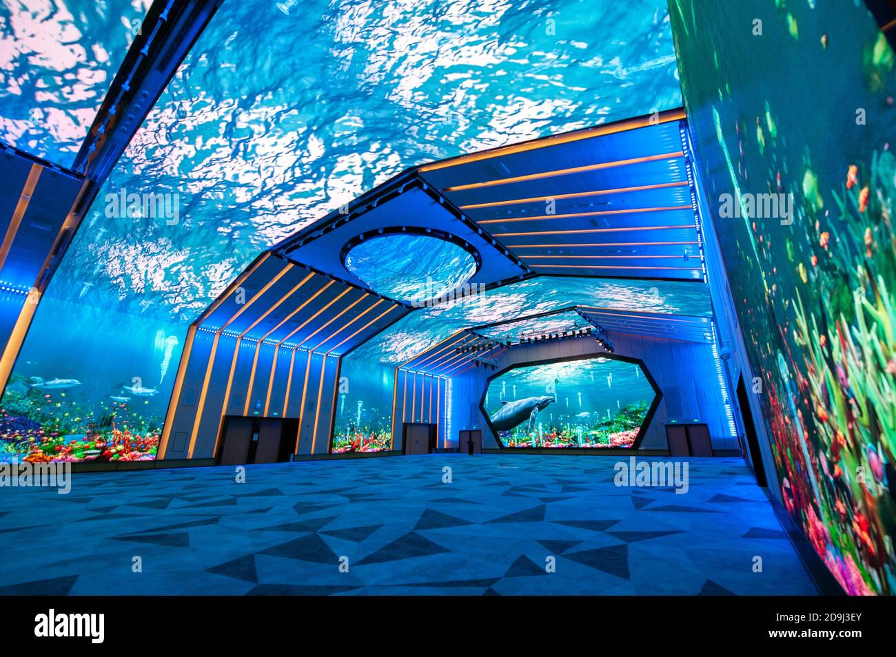 An immersive banquet hall featuring underwater sea theme is on trial ...