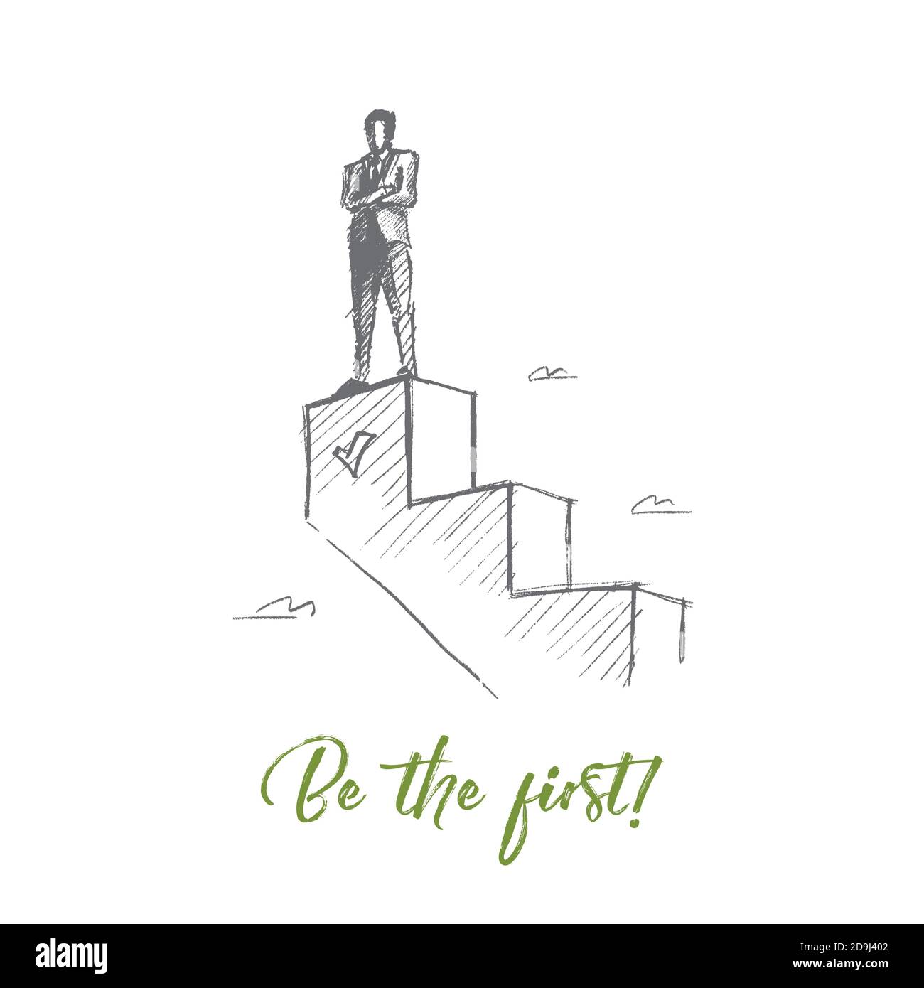 Man standing on podium Stock Vector Images - Alamy