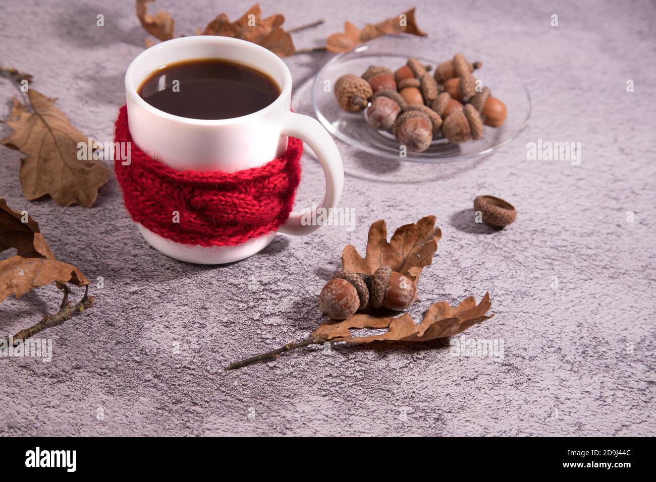 Plate cup coffee acorns hi-res stock photography and images - Alamy