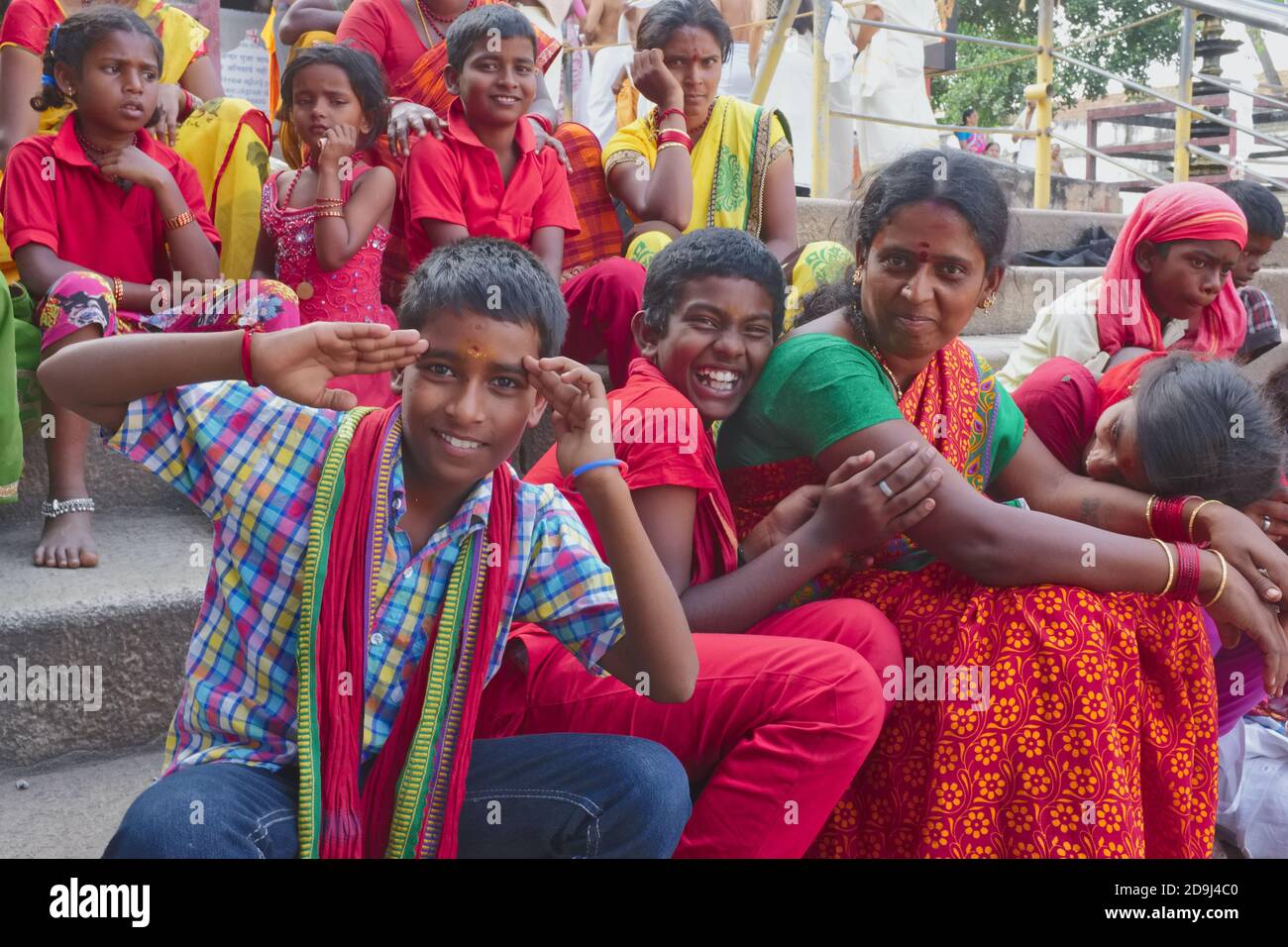An extended family from Kerala state visiting Sri Padmanabhaswamy ...