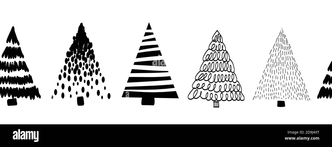 Black And White Christmas Border