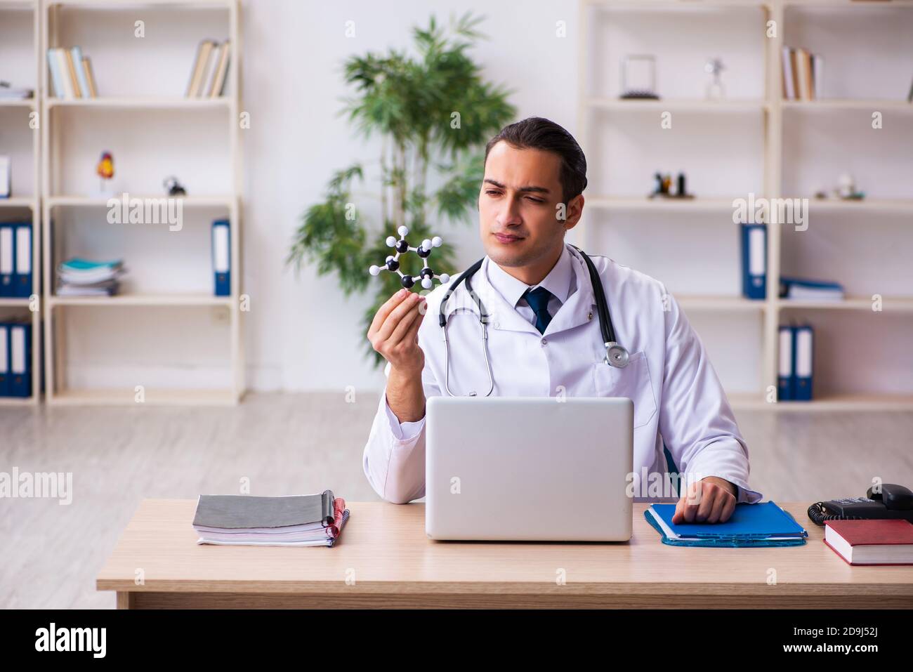 Male student doctor in education concept Stock Photo - Alamy