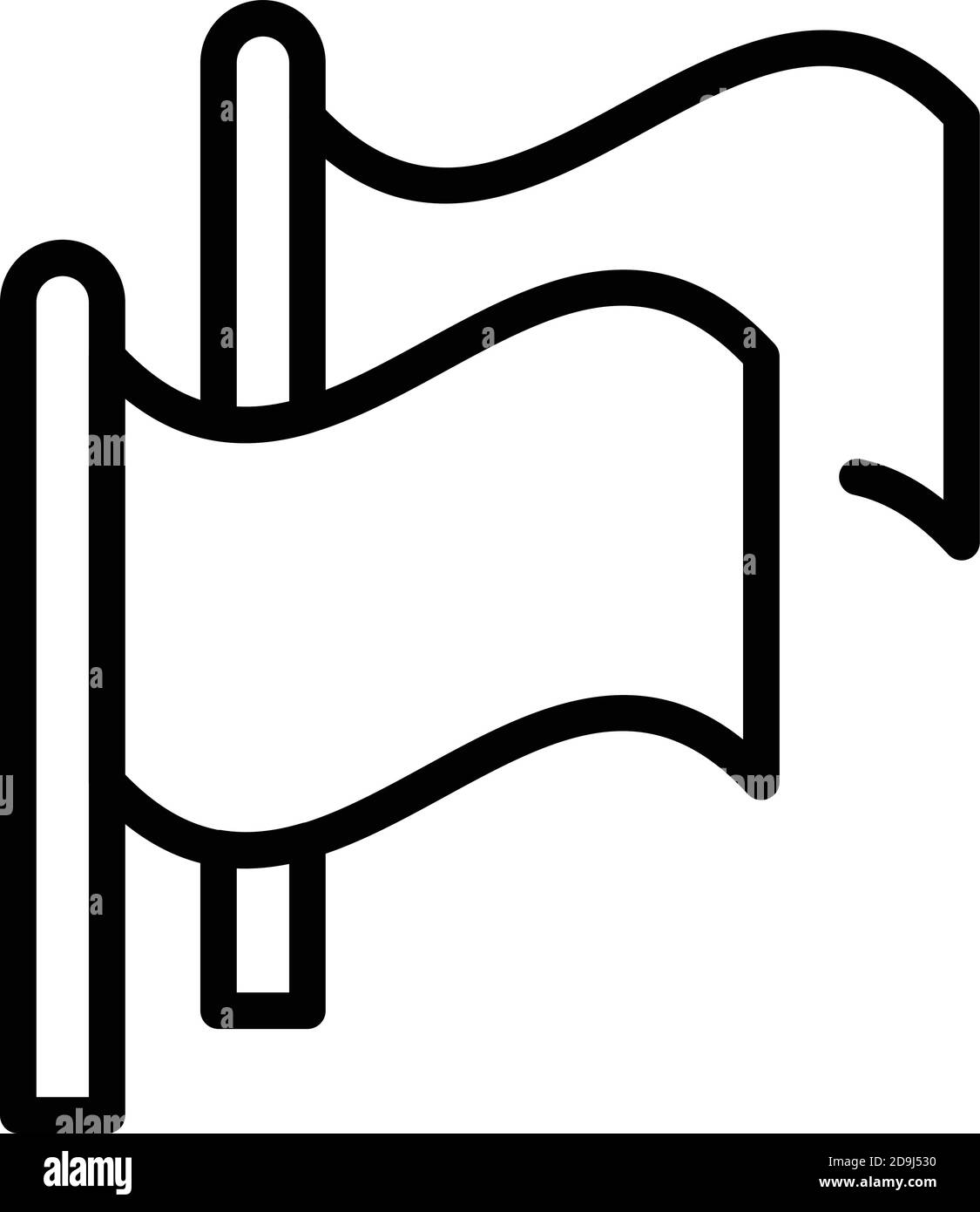 Flags agitation icon. Outline flags agitation vector icon for web ...
