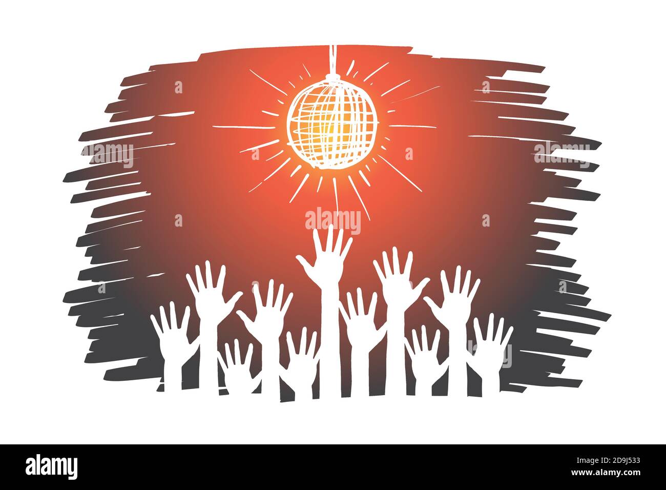 Ball light hands Stock Vector Images - Alamy