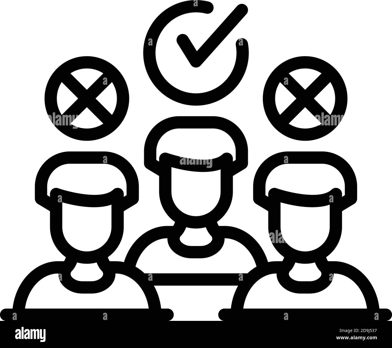 Group agitation icon. Outline group agitation vector icon for web ...
