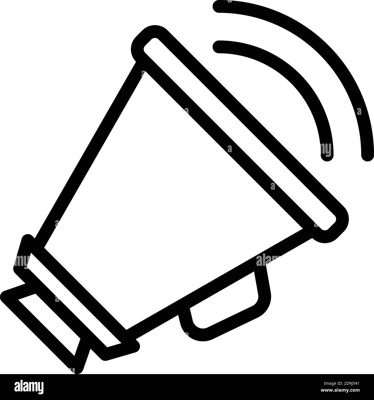 Bullhorn agitation icon. Outline bullhorn agitation vector icon for web ...