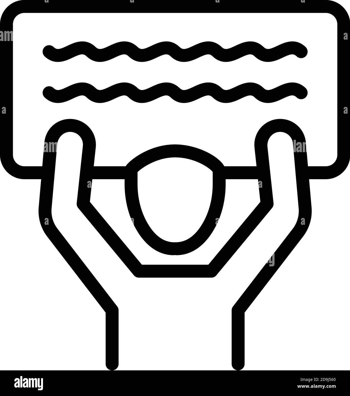 Placard agitation icon. Outline placard agitation vector icon for web ...