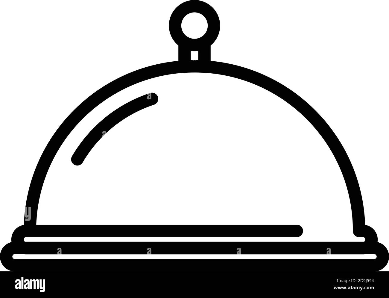 Restaurant tray icon. Outline restaurant tray vector icon for web ...