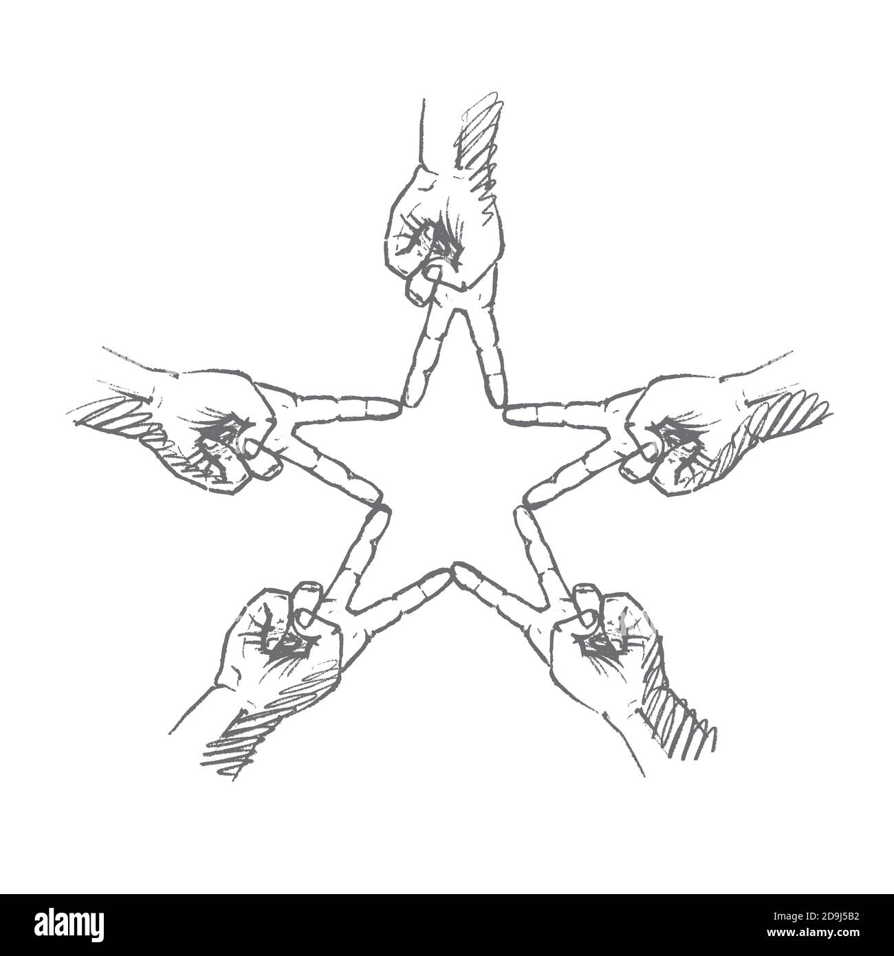 Hand drawn star formed by human fingers Stock Vector Image & Art - Alamy