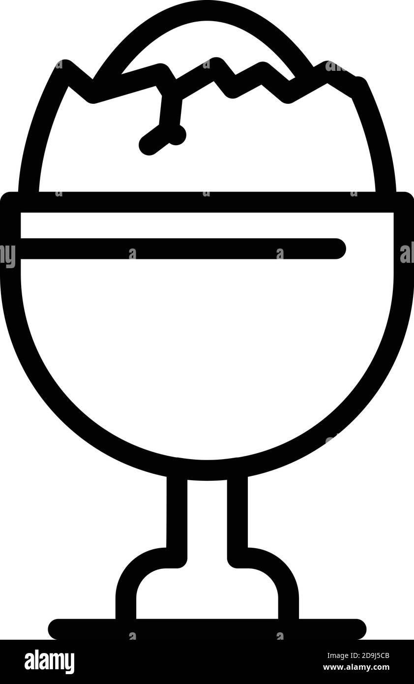 Restaurant boiled egg icon. Outline restaurant boiled egg vector icon ...