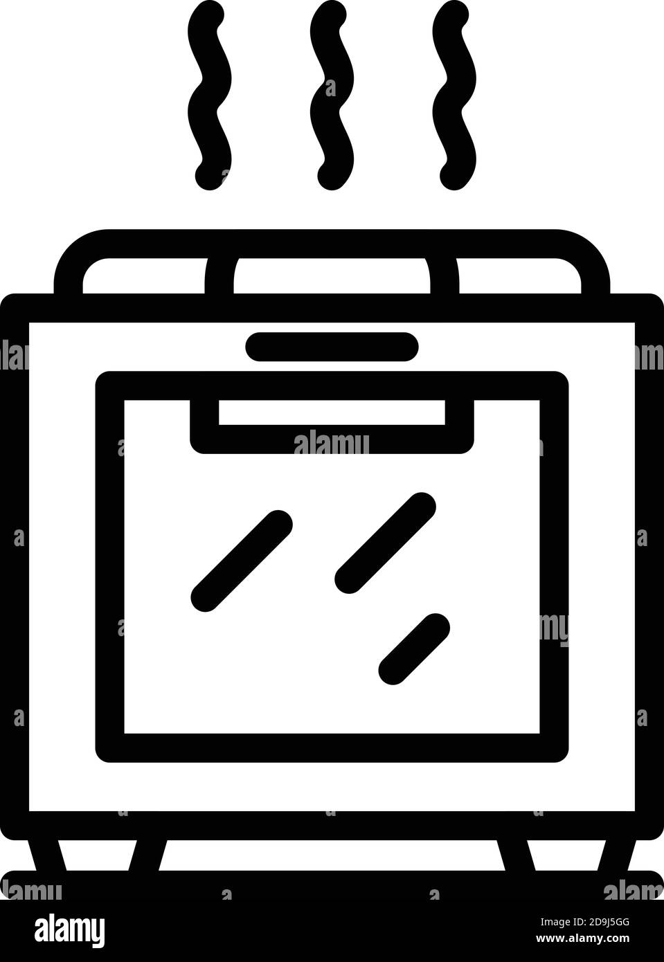 Restaurant hot oven icon. Outline restaurant hot oven vector icon for ...