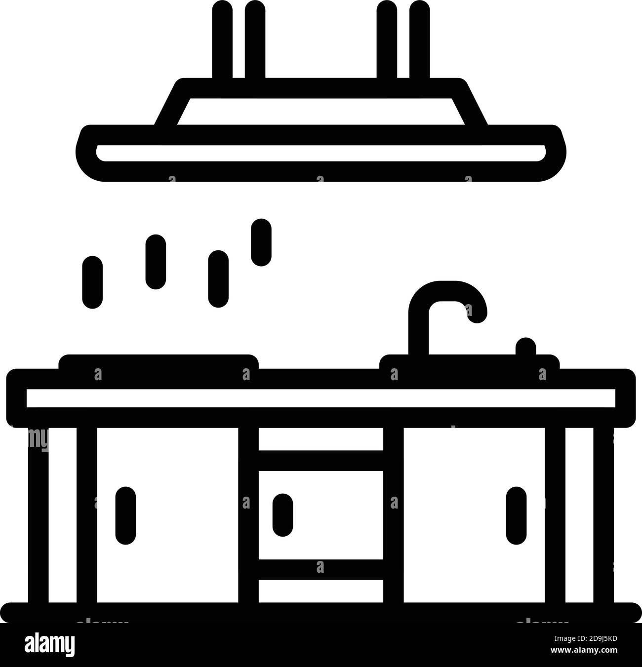 Restaurant kitchen icon. Outline restaurant kitchen vector icon for web ...
