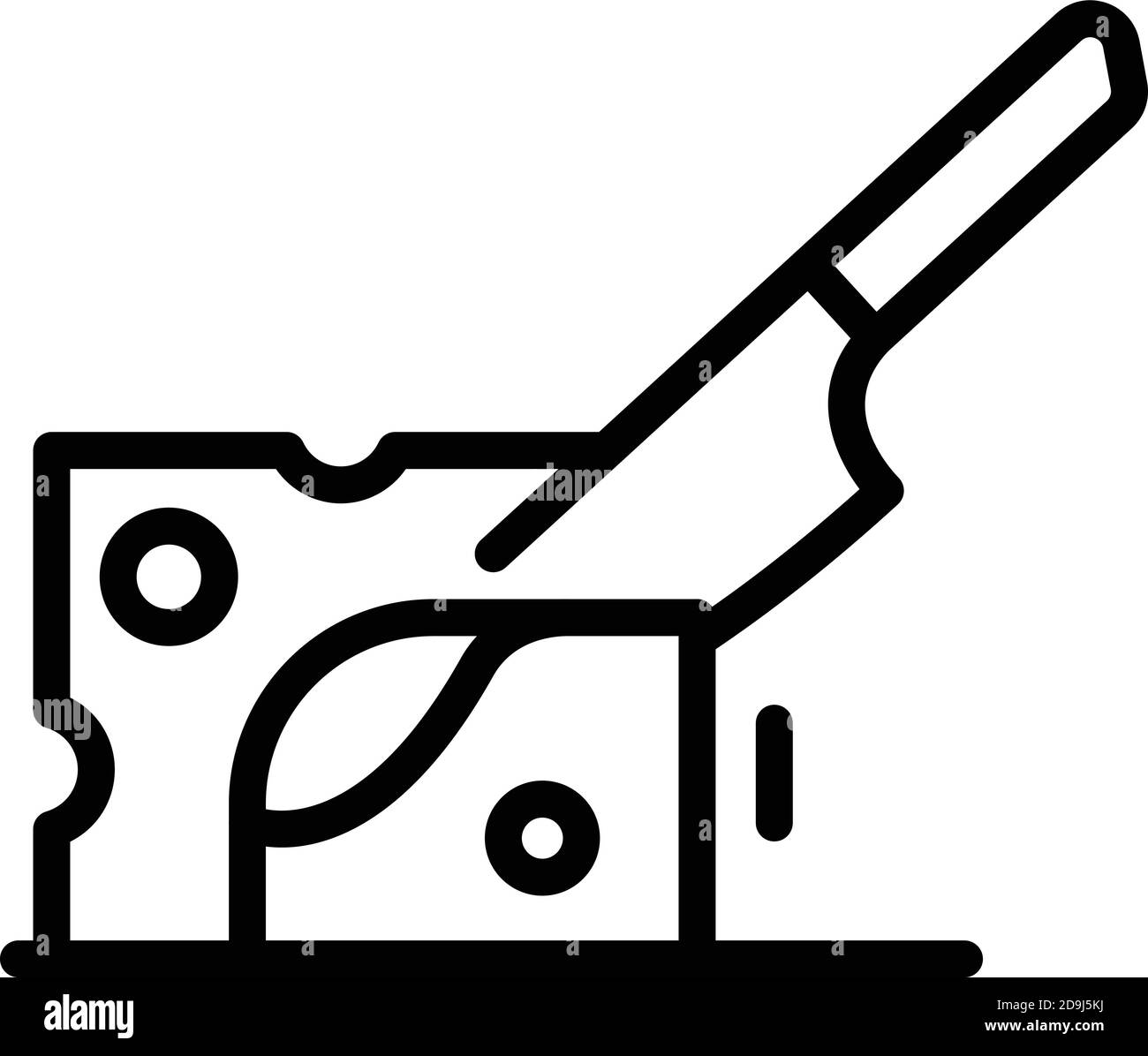 Restaurant knife cheese icon. Outline restaurant knife cheese vector ...