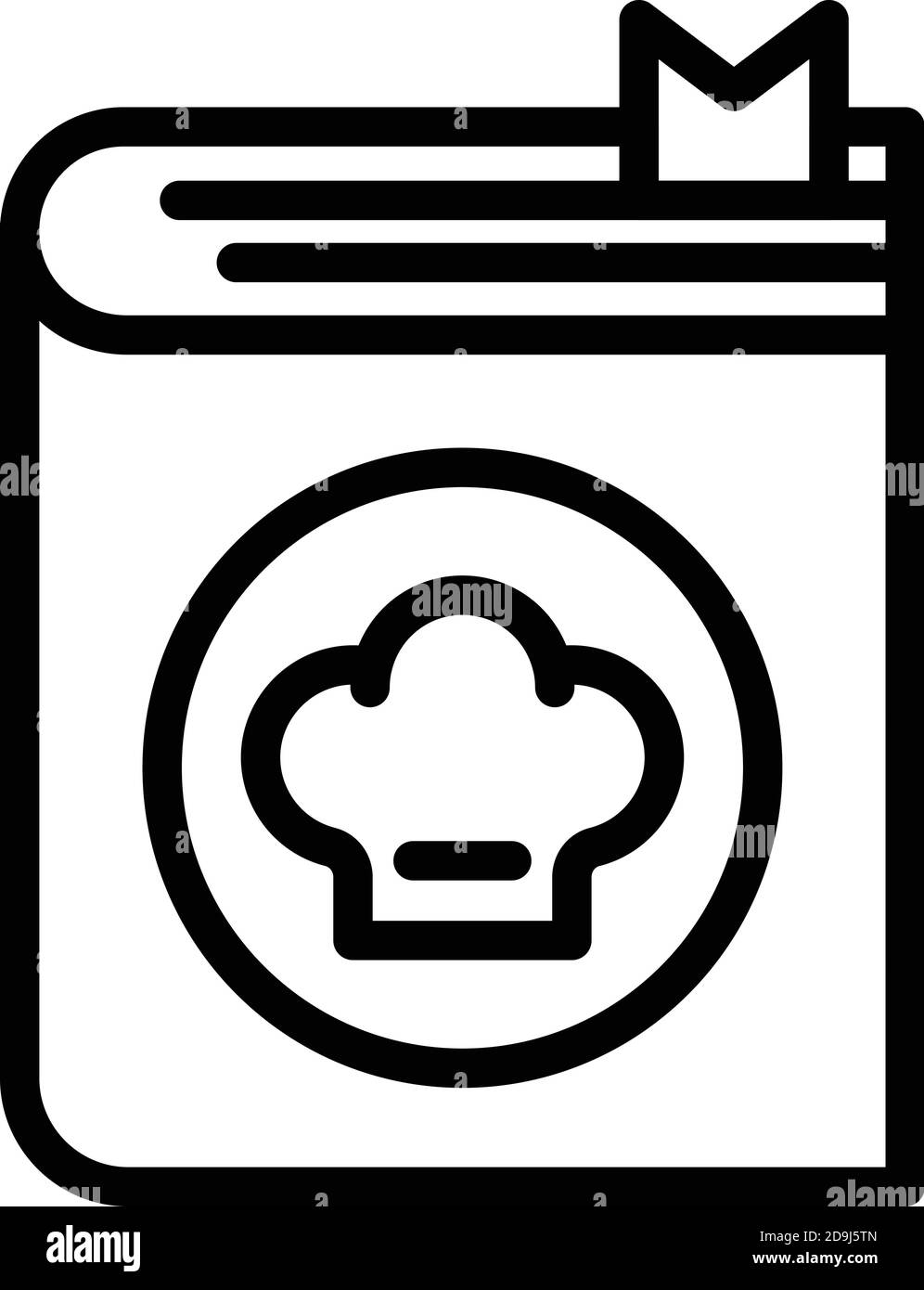 Restaurant cook book icon. Outline restaurant cook book vector icon for ...