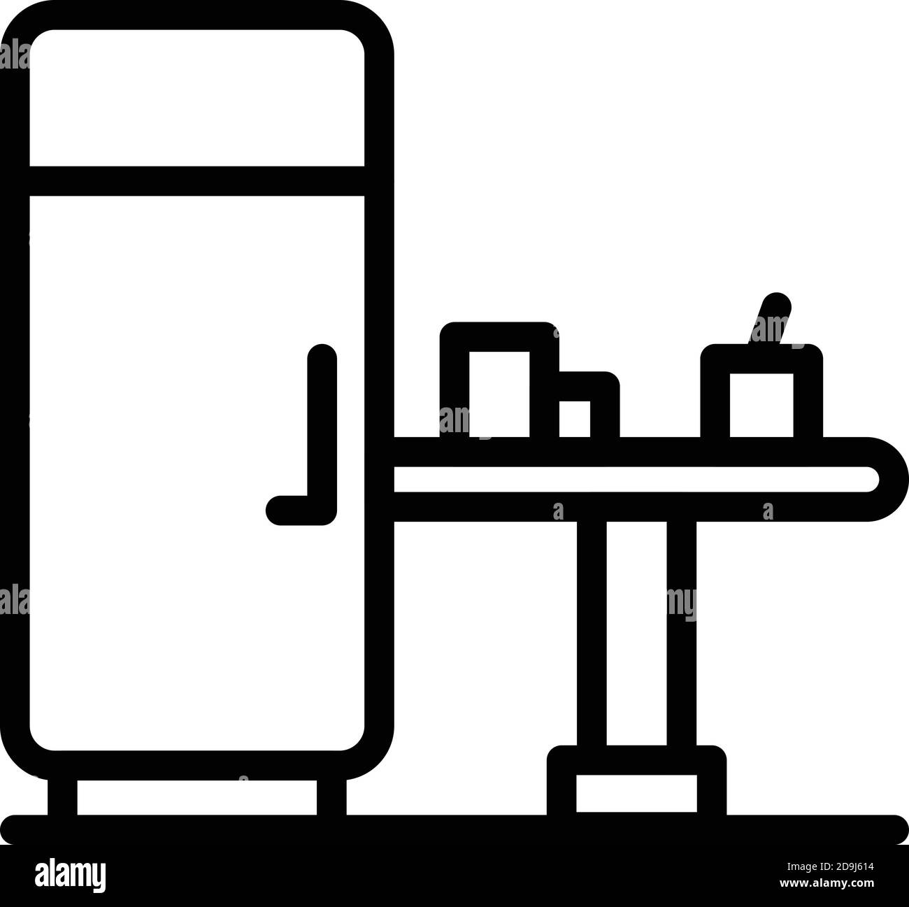 Restaurant fridge icon. Outline restaurant fridge vector icon for web ...