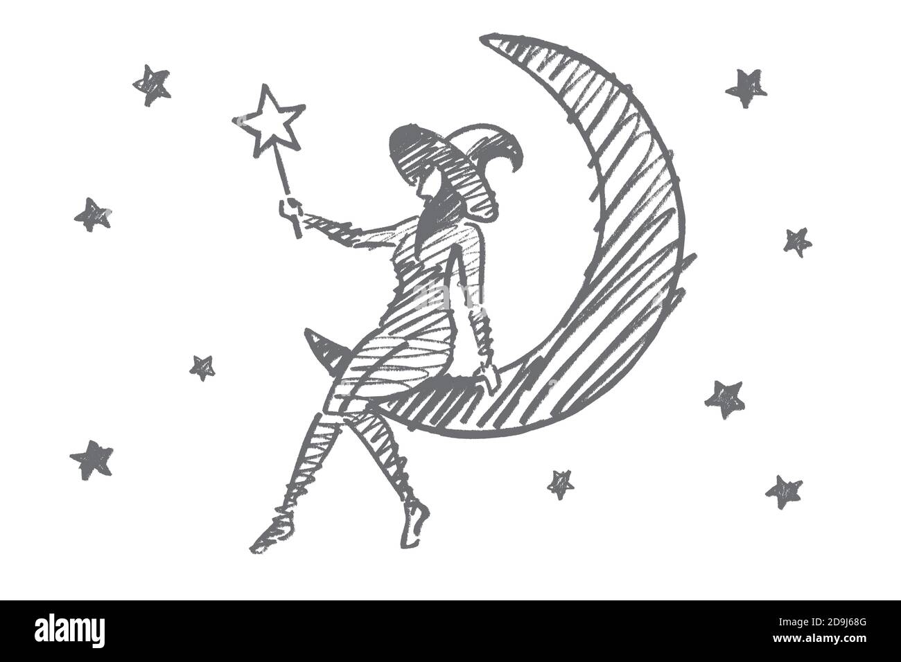 Hand drawn word magic Stock Vector Images - Alamy