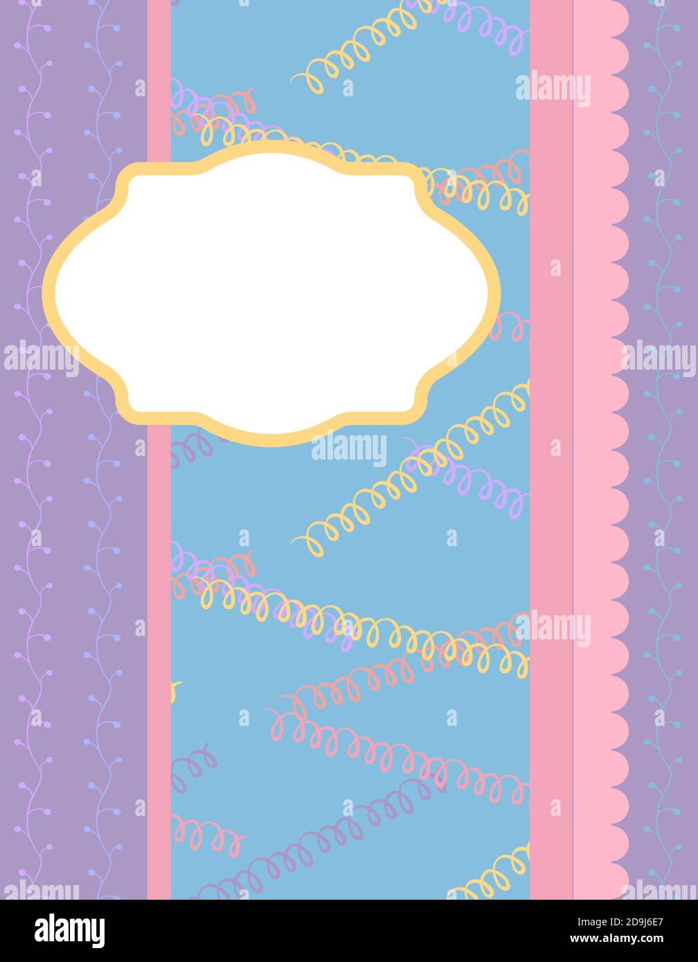 Design template for cute invitation card. Template for scrapbooking ...