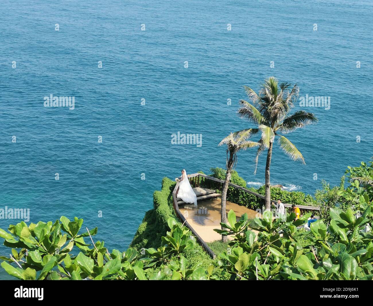 --File--Aerial view of the Boundary Island in Lingshui County, Sanya ...