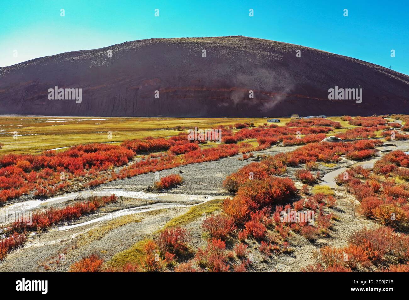 --File--Aerial view of the Jiamu Red Willow Wetland located in Jiamu ...