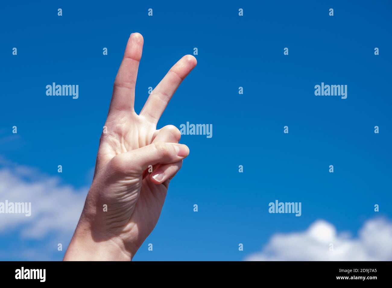 Two finger sign hi-res stock photography and images - Alamy