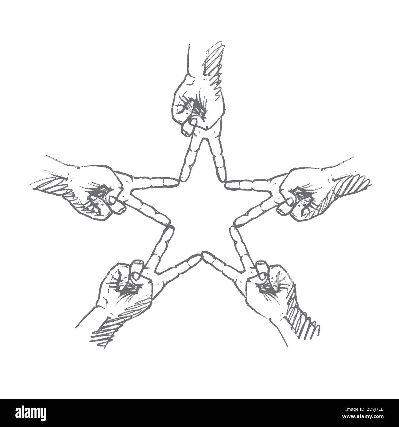 Hand drawn star formed by human fingers Stock Vector Image & Art - Alamy