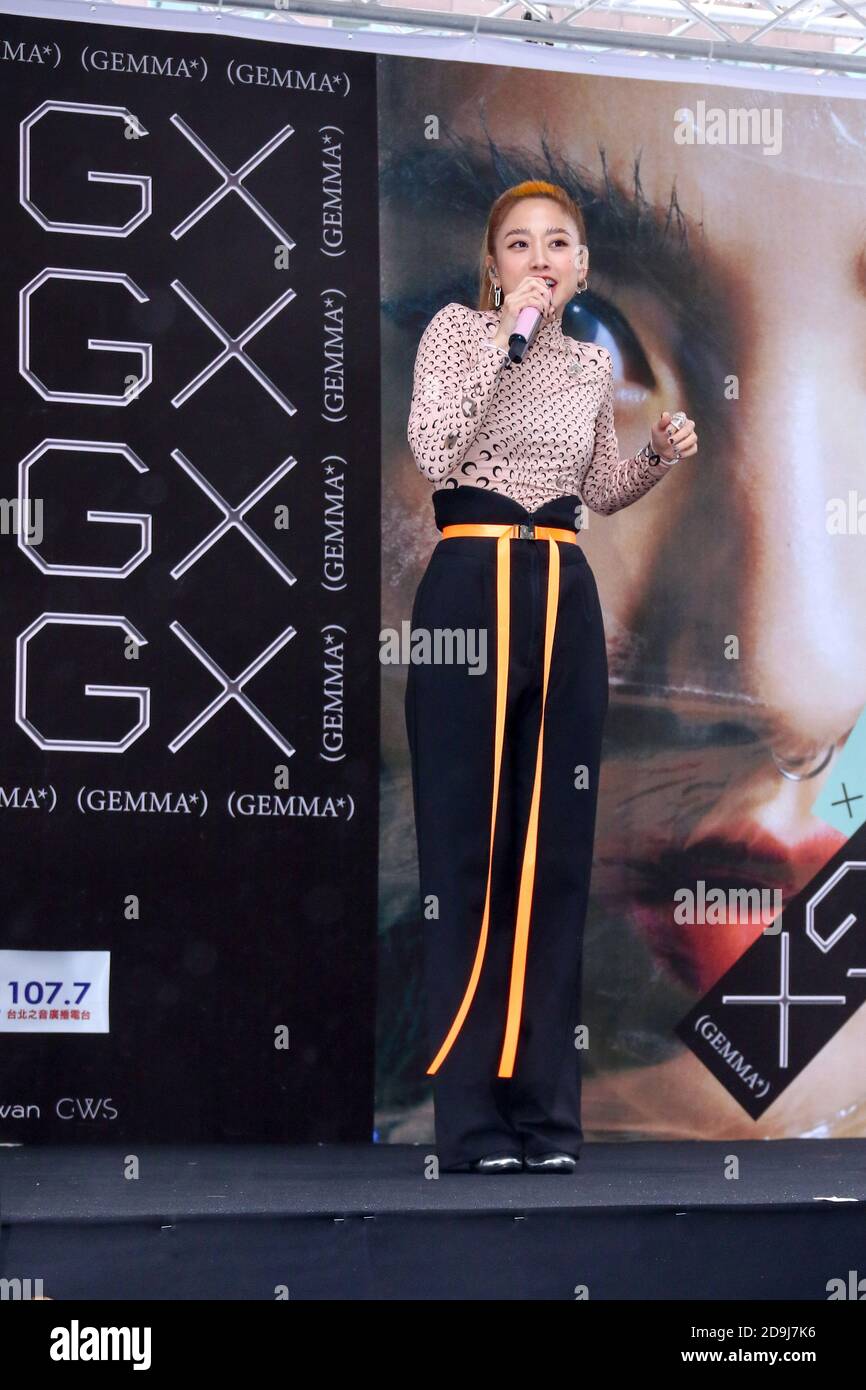 Taiwanese singer and actress Emma Wu or Gui Gui performs on the stage ...