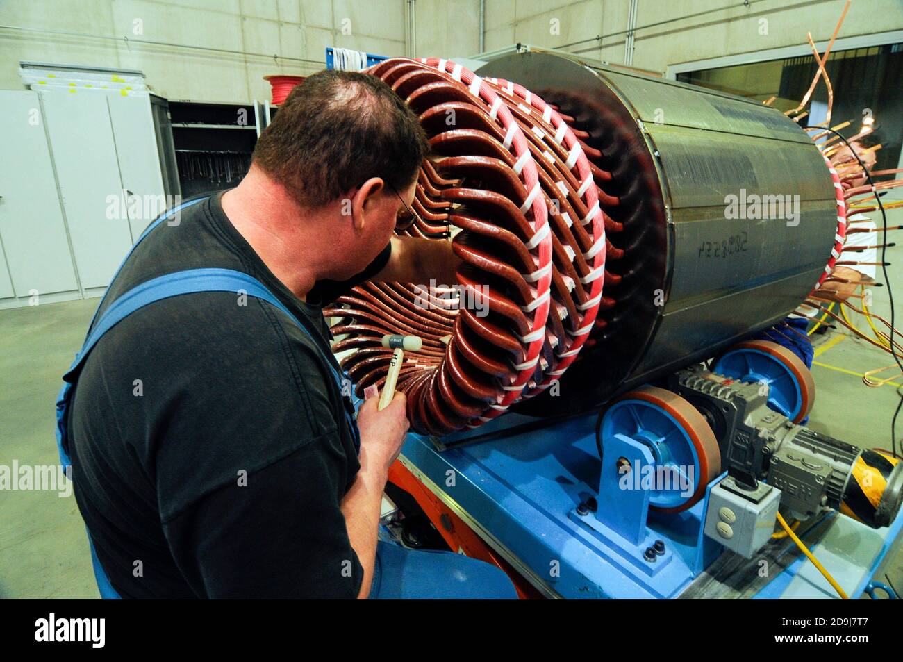 technician working on electric motor Stock Photo - Alamy