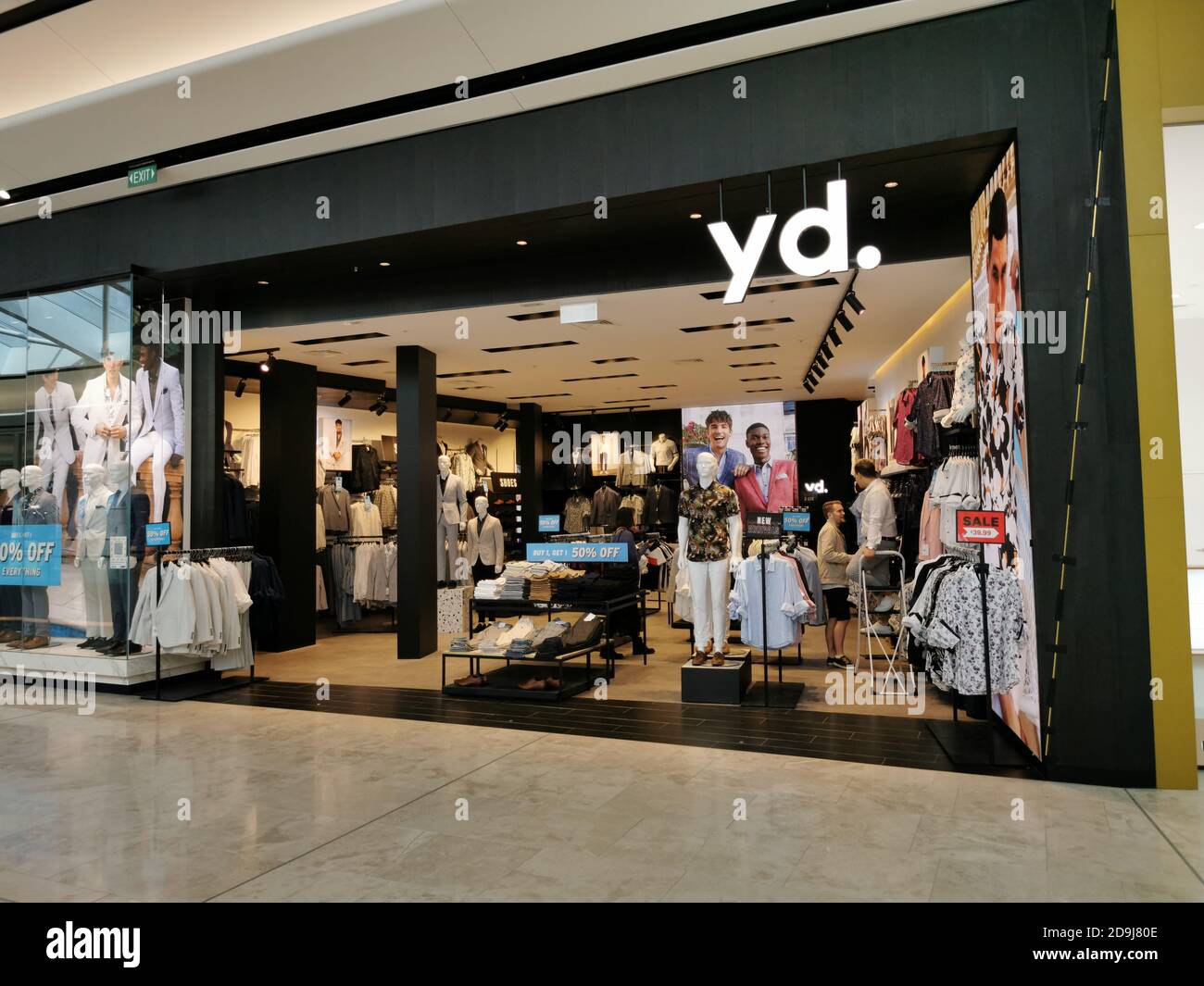AUCKLAND, NEW ZEALAND - Nov 03, 2020: View of Yd mens clothing store in ...