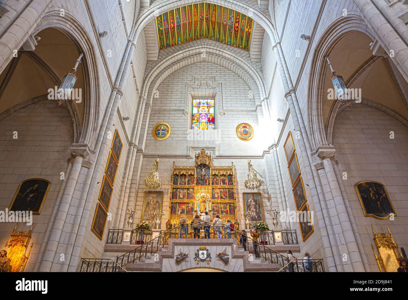 Almudena Cathedral interior Stock Photo - Alamy