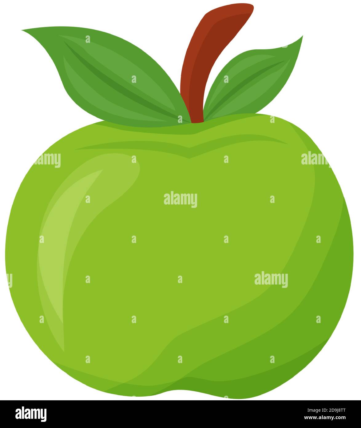 Green apple cartoon vector illustration Stock Vector Image & Art - Alamy