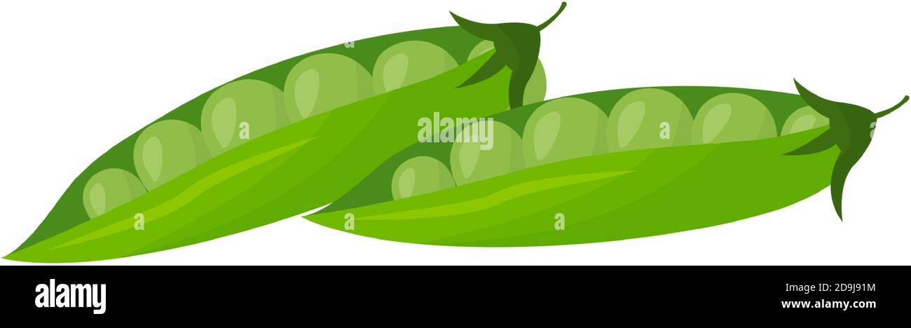 Green pea pods cartoon vector illustration Stock Vector Image & Art - Alamy