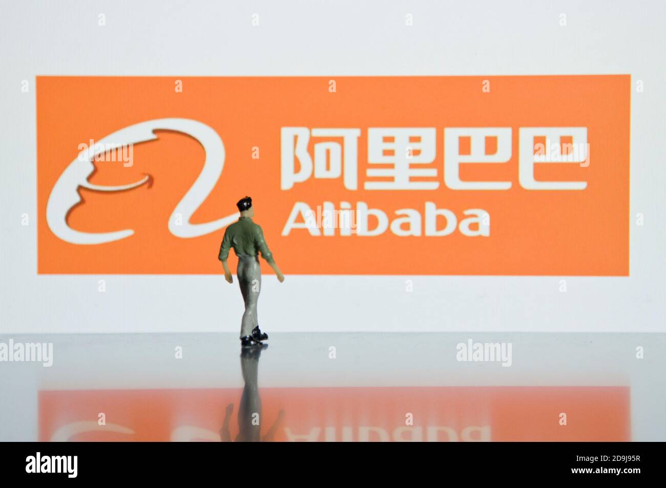 In this unlocated and undated photo, the icon of Alibaba, a Chinese ...