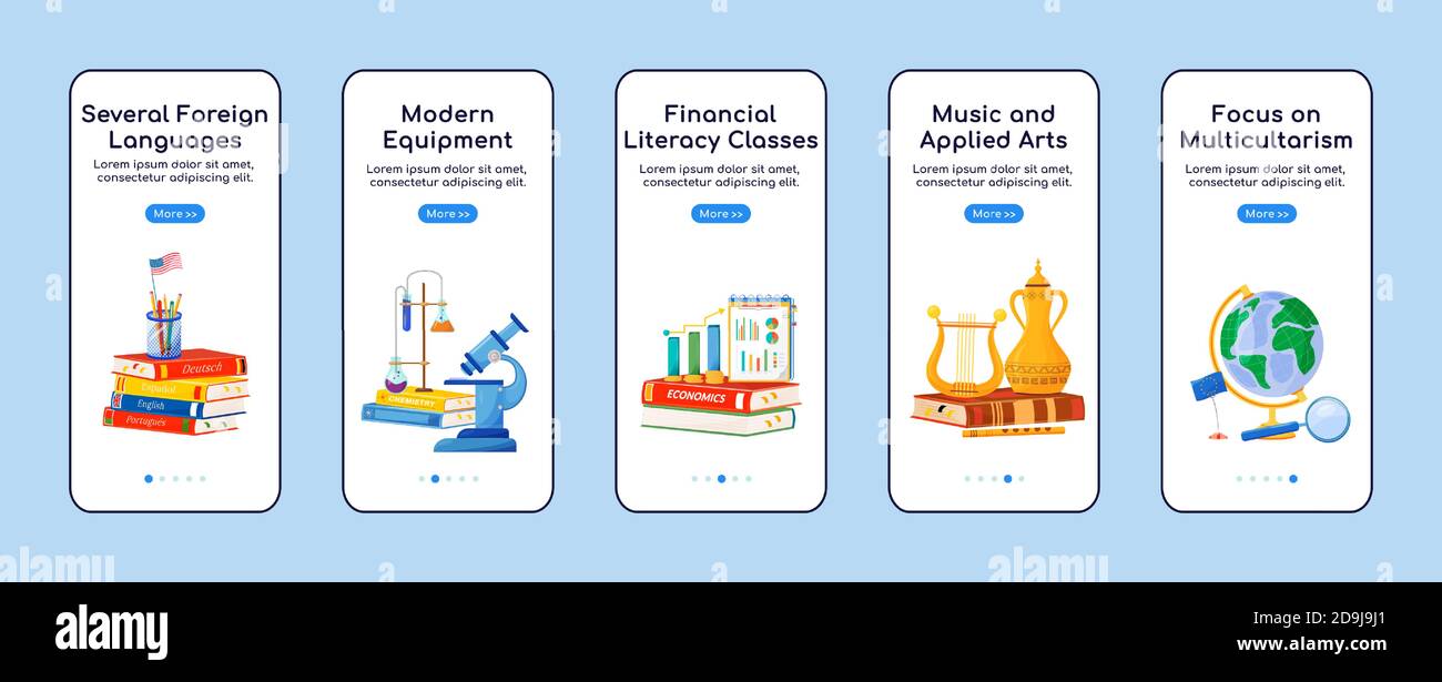 Learning onboarding mobile app Stock Vector Images - Alamy